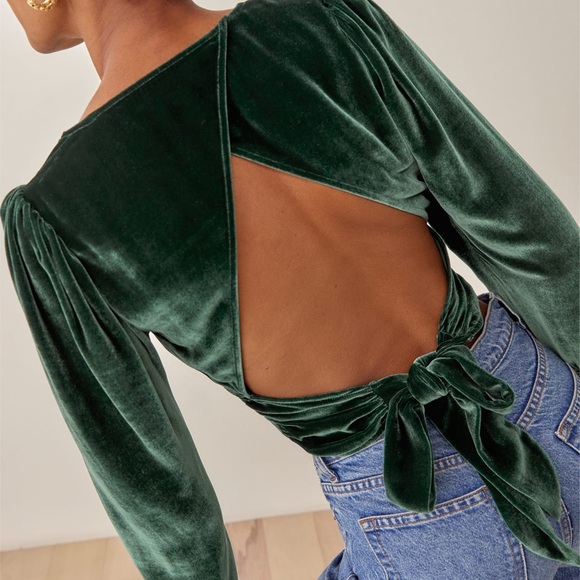 Reformation | Tops | Reformation Henning Velvet Top | Poshmark